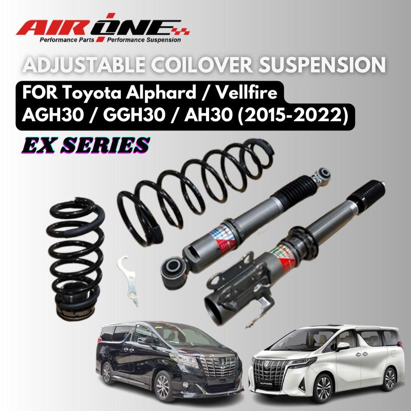AIRONE Toyota Alphard / Vellfire AGH30 GGH30 AH30 (2015-2022) Soft Hard Height Adjustable ...