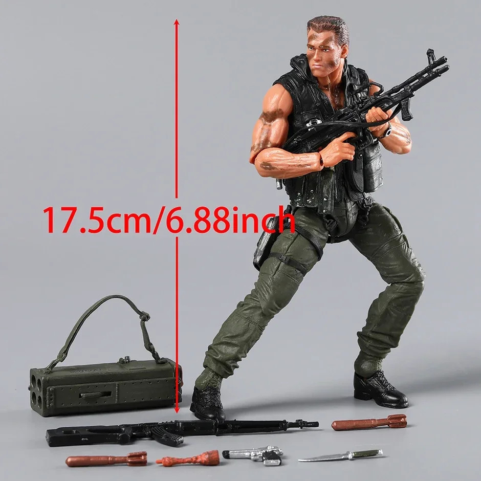 NECA Commando 30th Anniversary Ultimate John Matrix Joints Moveable ...
