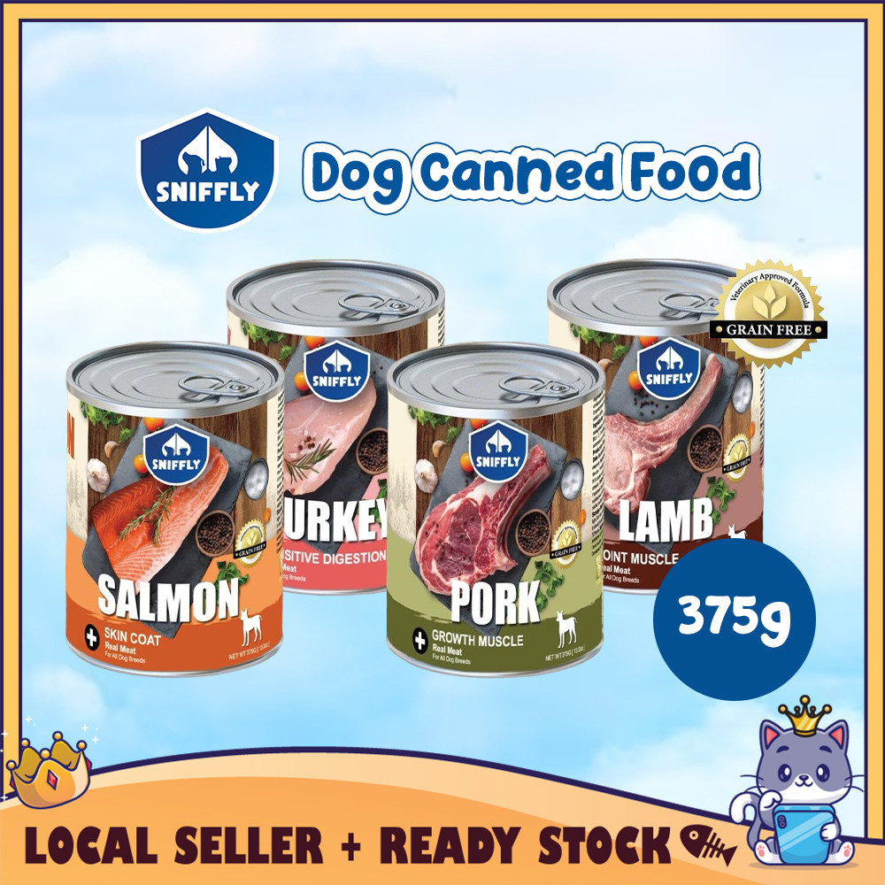 CATQUEEN Sniffly DOG Canned Food 375g Dog Wet Food Grain Free Real Meat ...