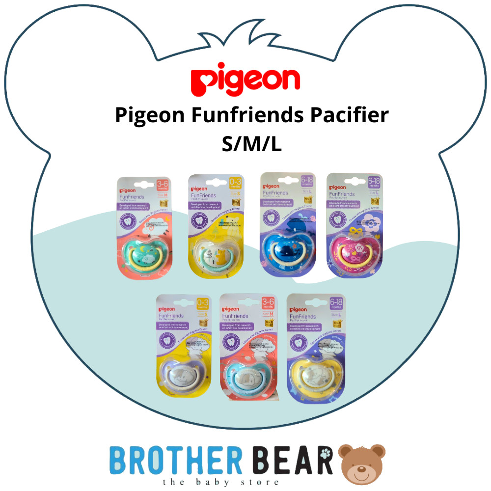 Pigeon FunFriends / Skin Friendly Pacifiers | BROTHER BEAR™ | Shopee Malaysia