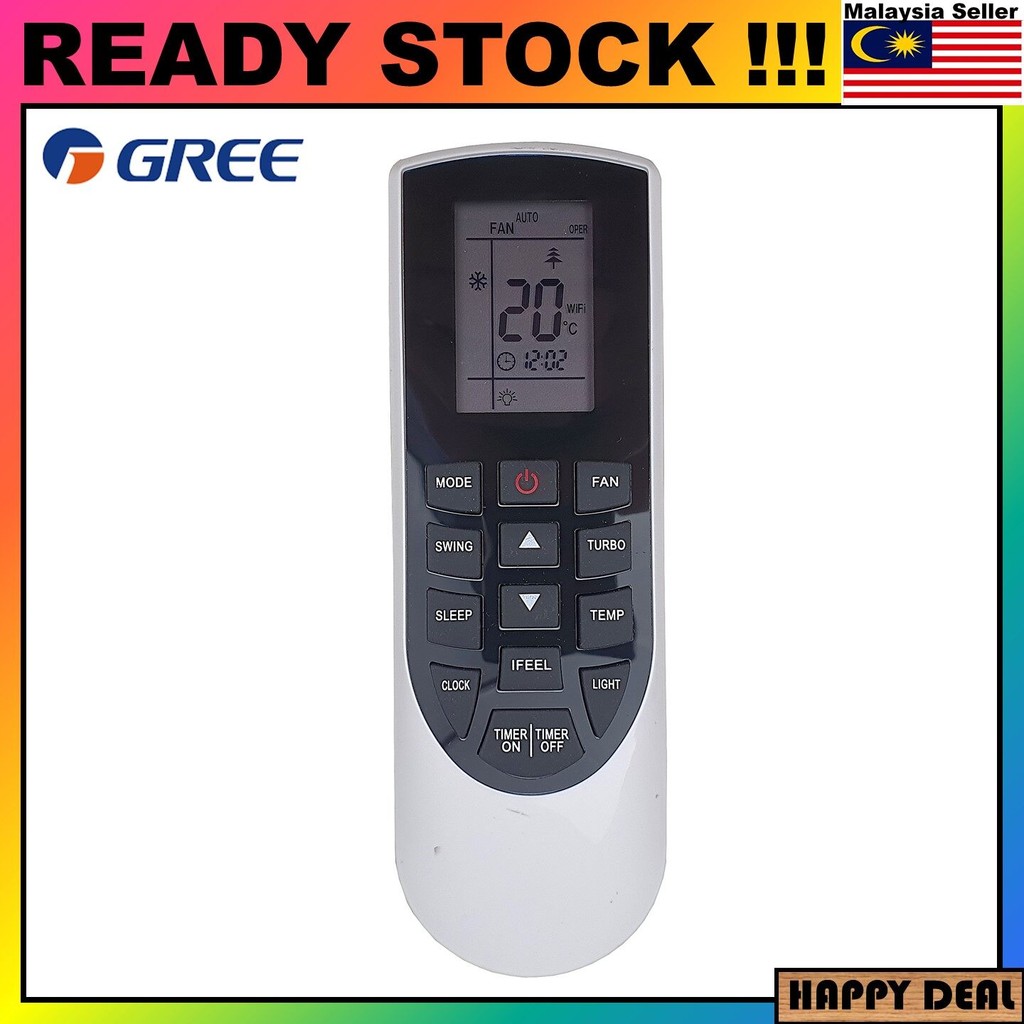 GREE Air Cond Aircond Air Conditioner Remote Control Replacement ...