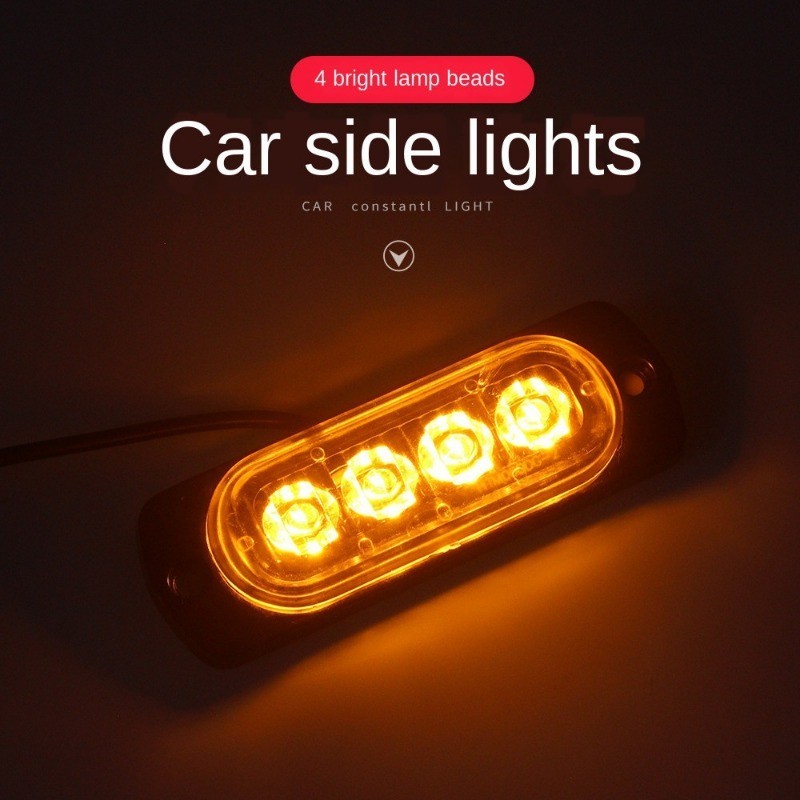 6/10PCS 4LED Car Warning Light Grill Breakdown Emergency Light Car ...