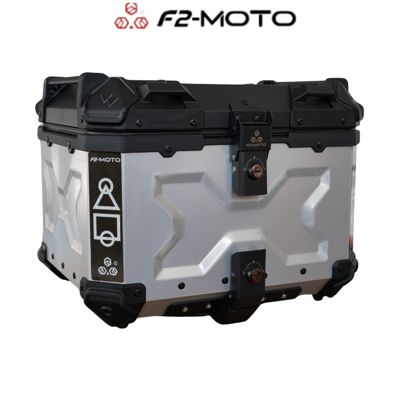 F2-moto Aluminium Top Box 45L Silver | Shopee Malaysia