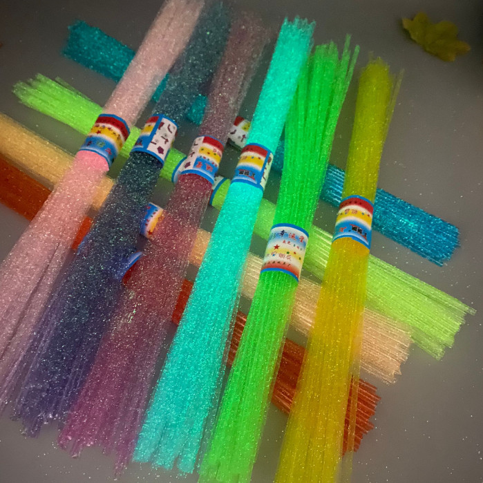 Folding Star Straw Luminous Plastic Tube Weaving Small Five-pointed ...