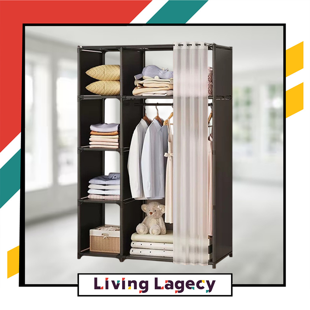 LIVING LAGECY Reinforced Simple Wardrobe Storage Dust-Proof Wardrobe ...