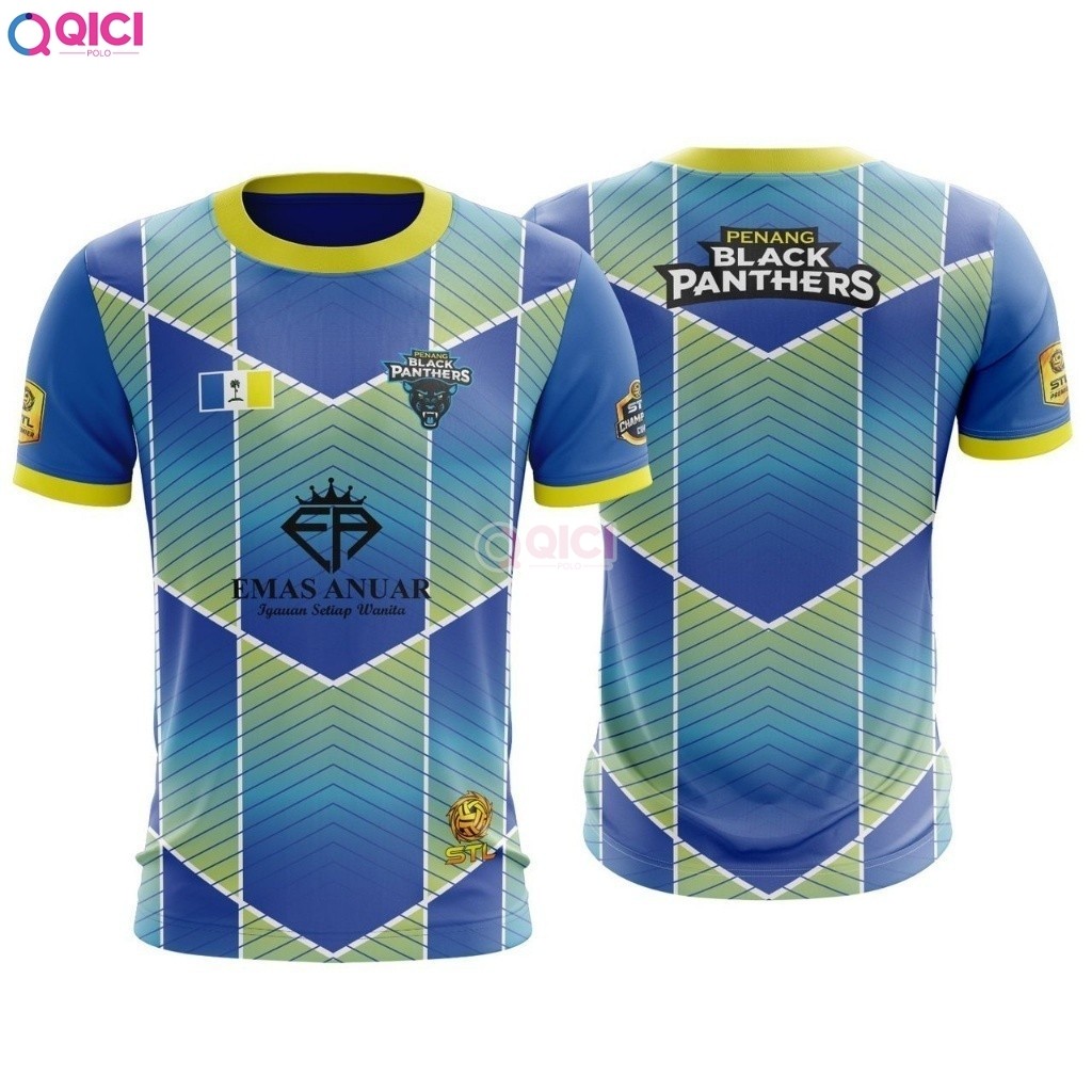 Qici Sepak Takraw League Penang Black Panthers Away Full Sublimation ...