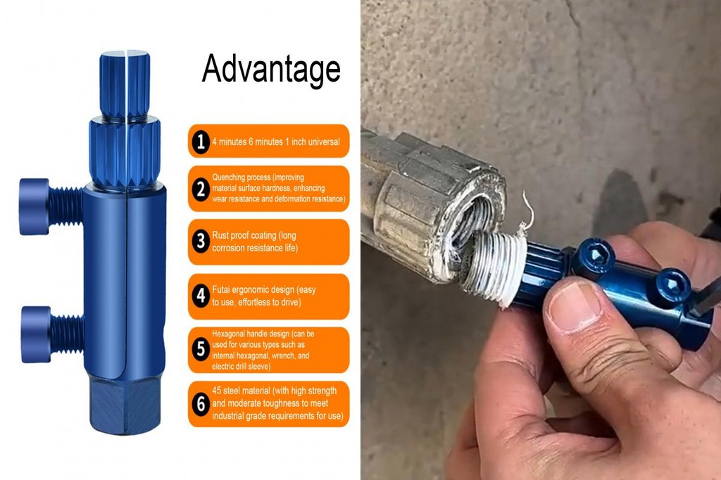 largesize| Durable Screw Extractor Shut-off Valve Thread Remover Easy ...