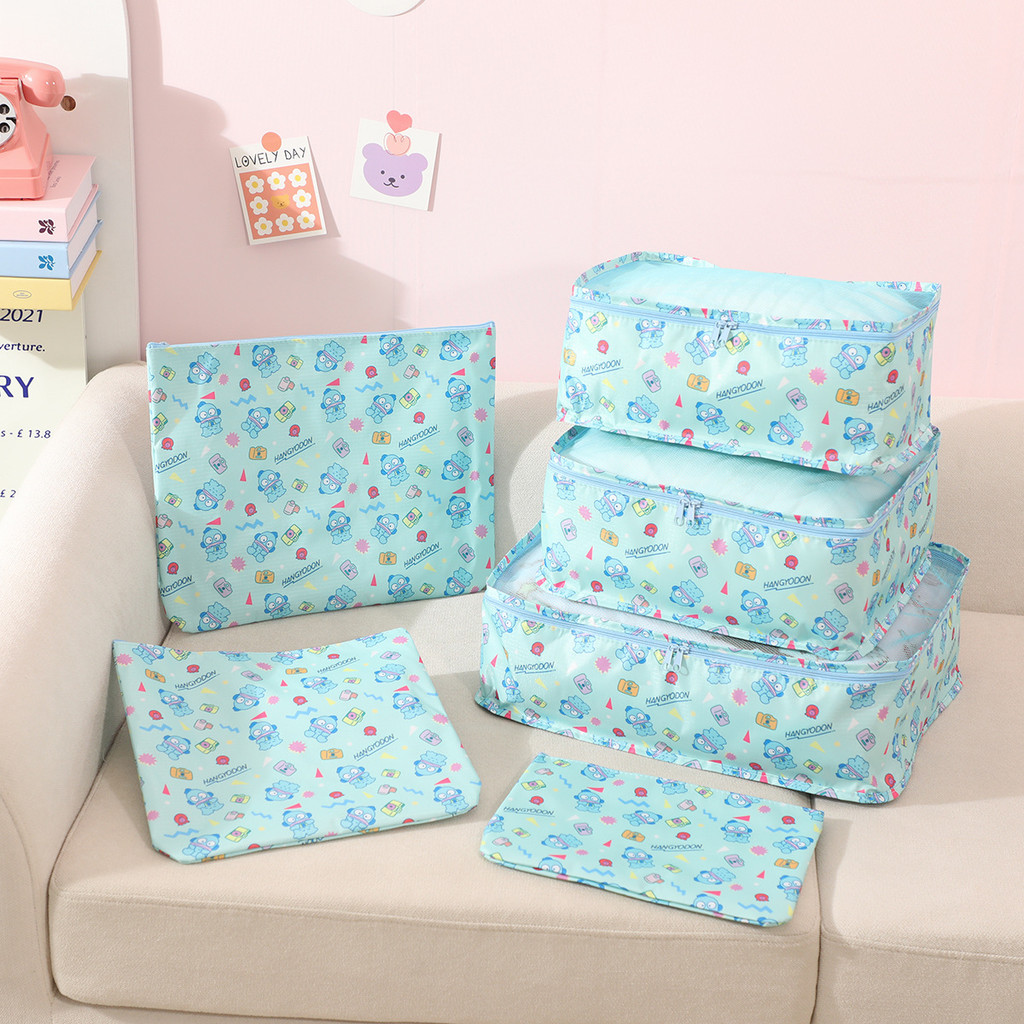 New Cartoon Kuromi Big-Eyed Frog Waterproof Travel Storage 6-Piece Set ...