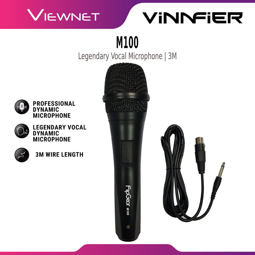 VINNFIER FLIPGEAR M100 PROFESSIONAL LEGENDARY VOCAL DYNAMIC WIRED ...