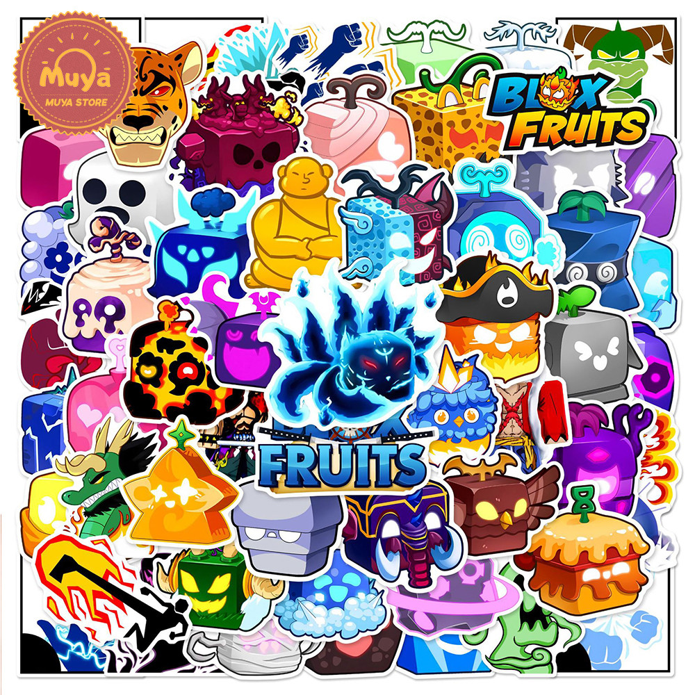 MUYA 60pcs Blox Fruits Stickers Waterproof Vinyl Decals, Anime Devil ...