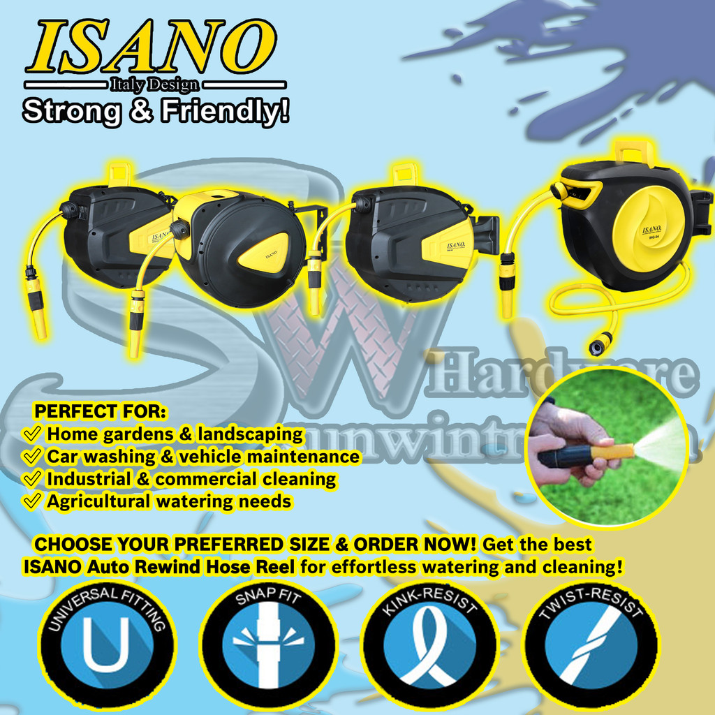 ISANO Auto Rewind Hose Reel Series – 10m, 20m & 30m | High-Pressure ...