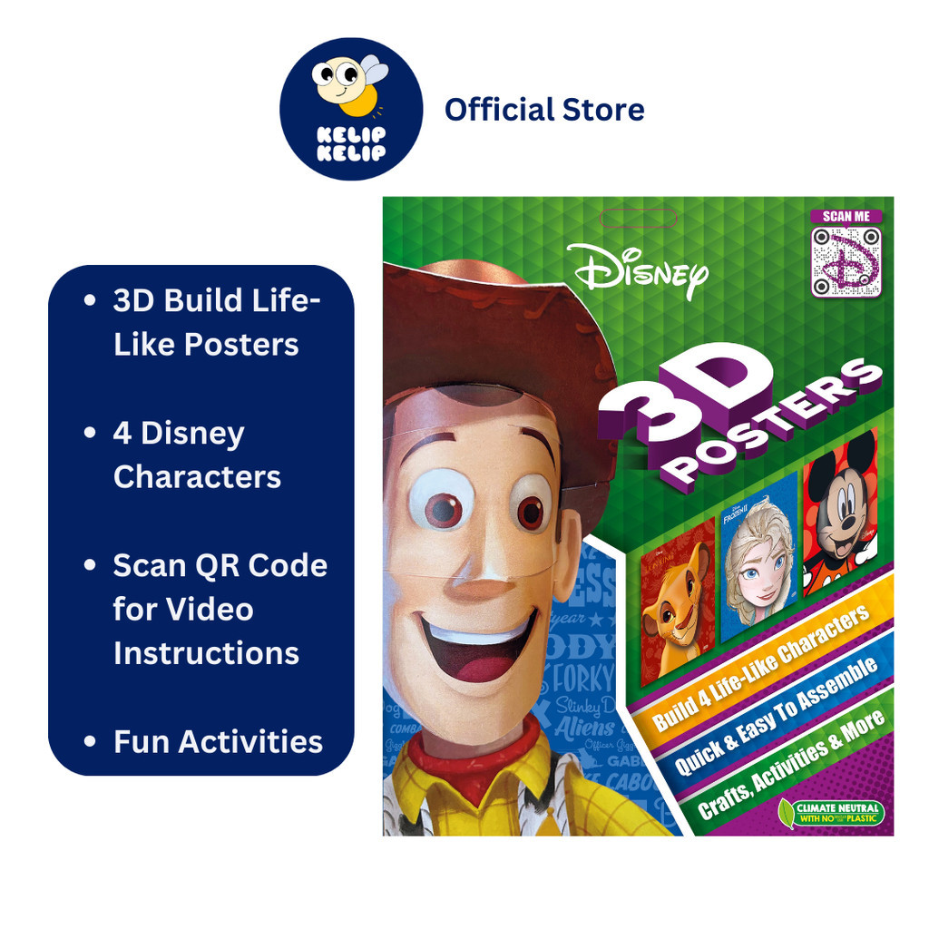 Disney Classics Pop Heads 3D Posters Activity Book For Kids With Craft ...