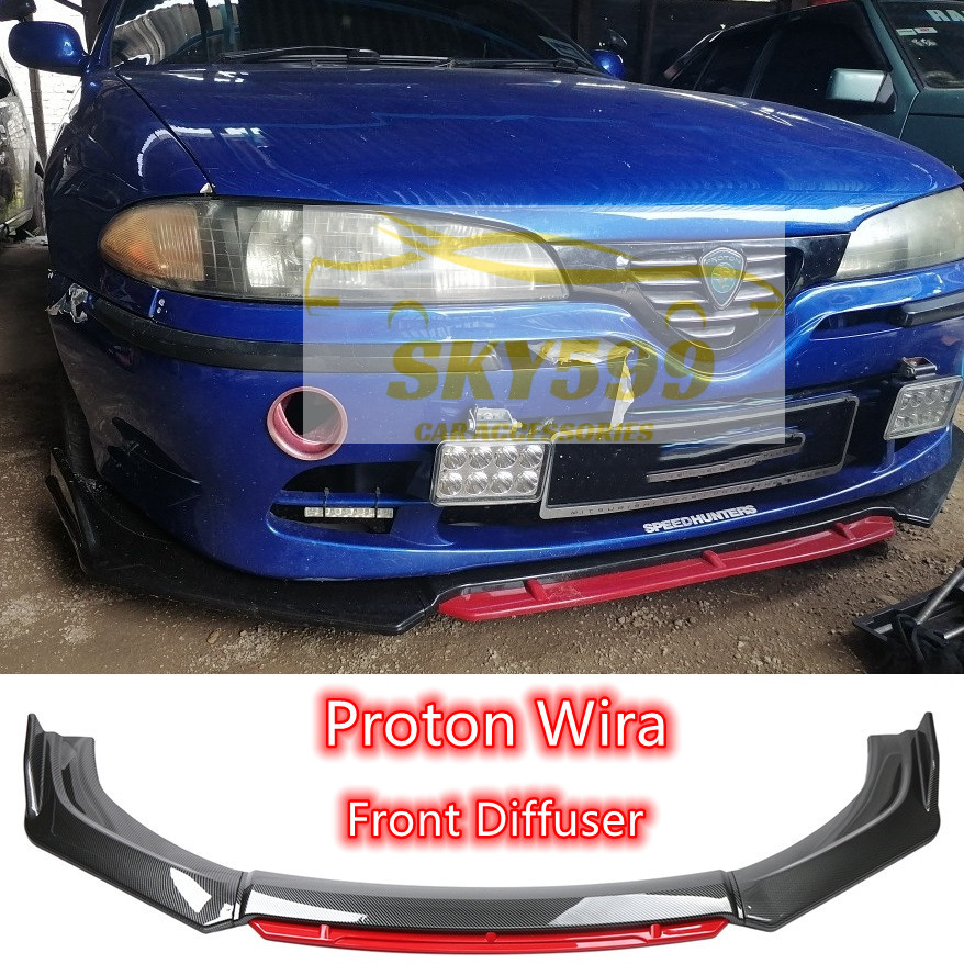 Proton Wira Front Bumper Diffuser Lip Wrap Angle Splitters Spoiler ...