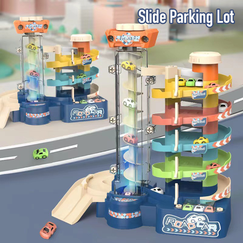 Early Learning Education Toys Car Park Elevator Lift Vehicle Miniature ...