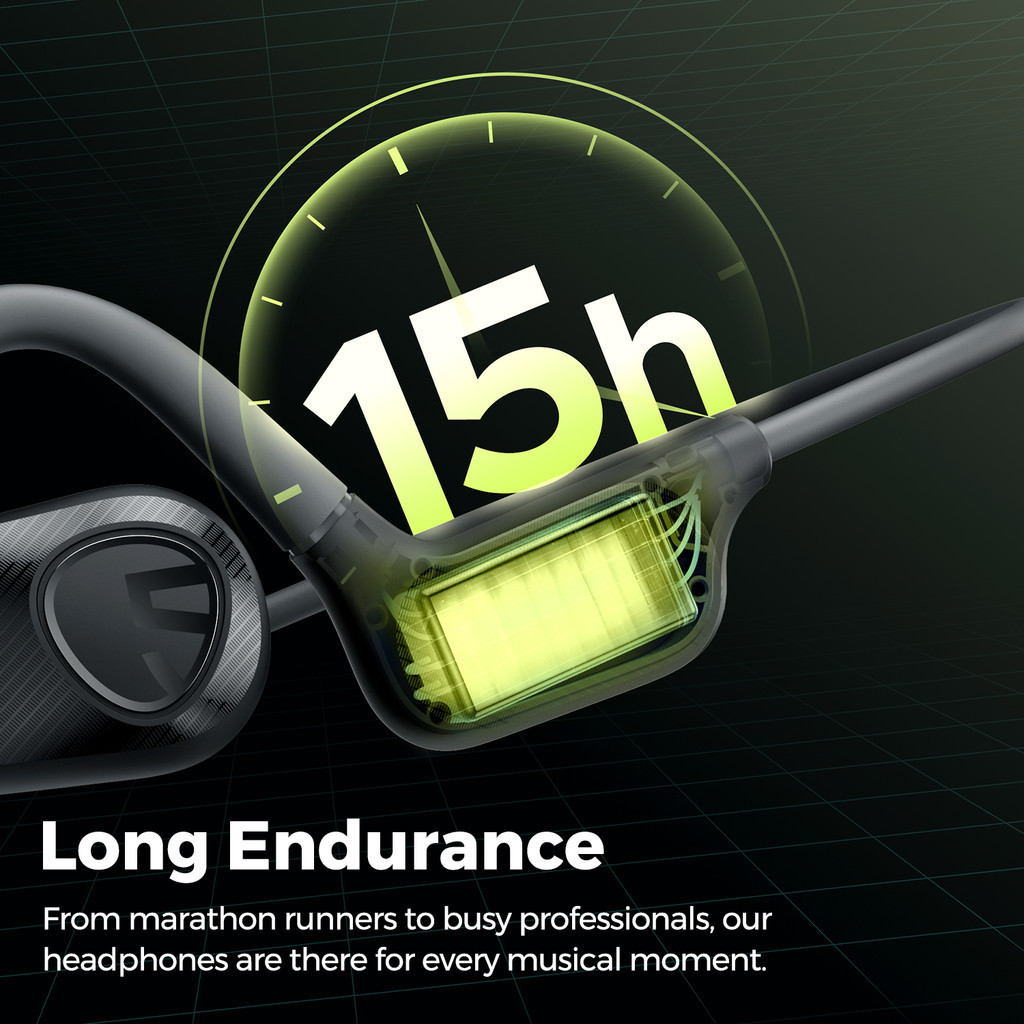 SoundPEATS RunFree Lite 2 Bluetooth 5.3 Sports Air Conduction Open Ear ...