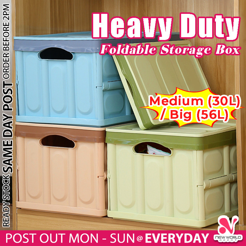 𝗦𝗣𝗔𝗖𝗘 𝗦𝗔𝗩𝗜𝗡𝗚 》Foldable Storage Box Stackable Clothes Toys Organizer ...