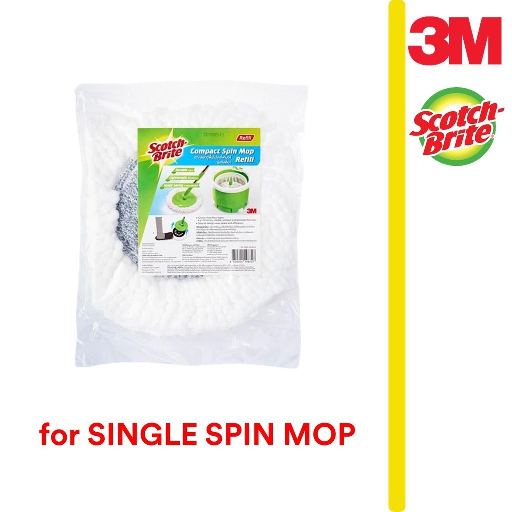 3M Scotch Brite Single Spin Mop Refill / Isi Ulang Mop Putaran Tunggal ...