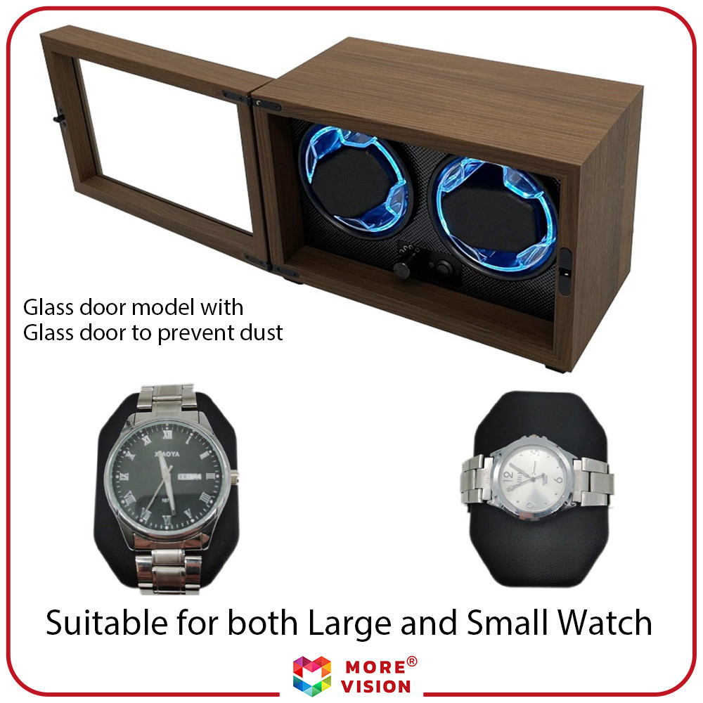 Watch Winder Box for Automatic Watches Double Winders Quiet Japanese ...