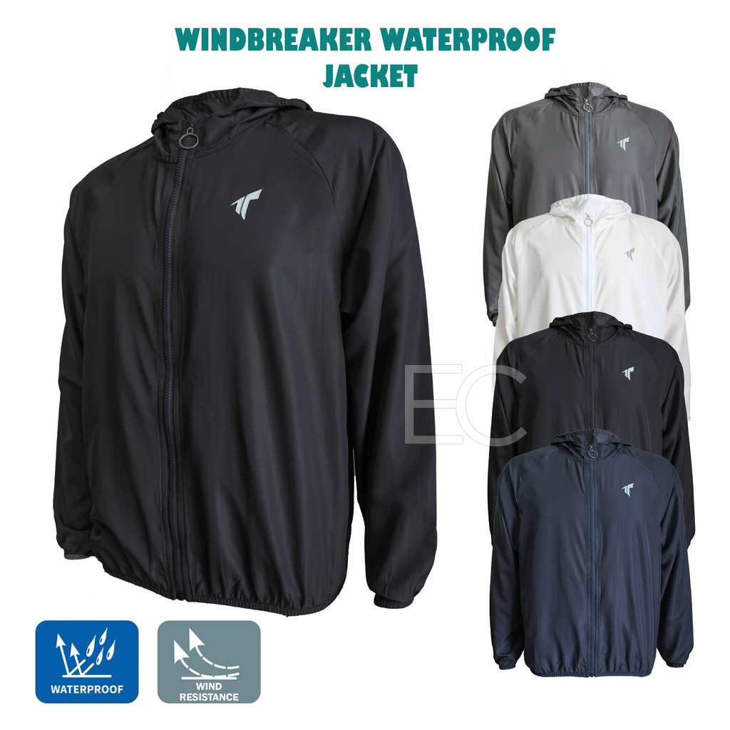 (HARGA BOOM) TEEHO Hooded Windbreaker Waterproof Jacket / Jaket Motor ...