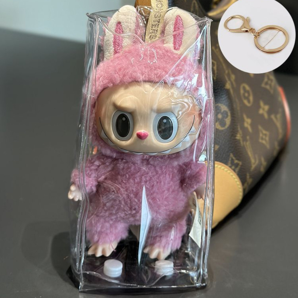 Labubu Transparent Storage Bag Keychain Protective Cover Dustproof and ...
