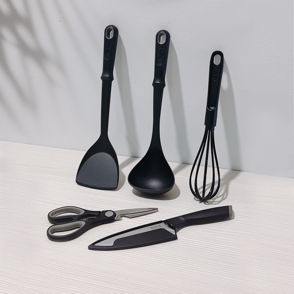 Tefal Value Combo Cooking Utensils Shears Knife Bievenue Whisk Ladle ...