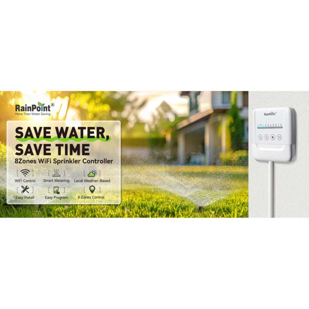 Rainpoint 8 Zone Smart Sprinkler Controller Wifi Sprinkler System