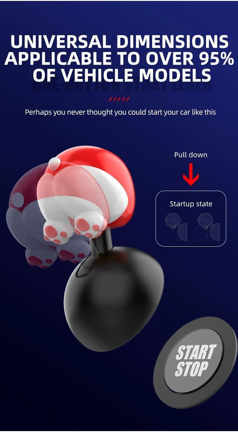 2024 New Car One-button Start Button Butt Rocker Car Engine Start and ...