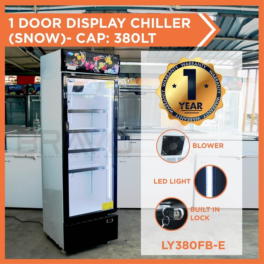 SNOW 1 Door Display Chiller Capacity 380 Liter (LY380FB-E) | Shopee ...
