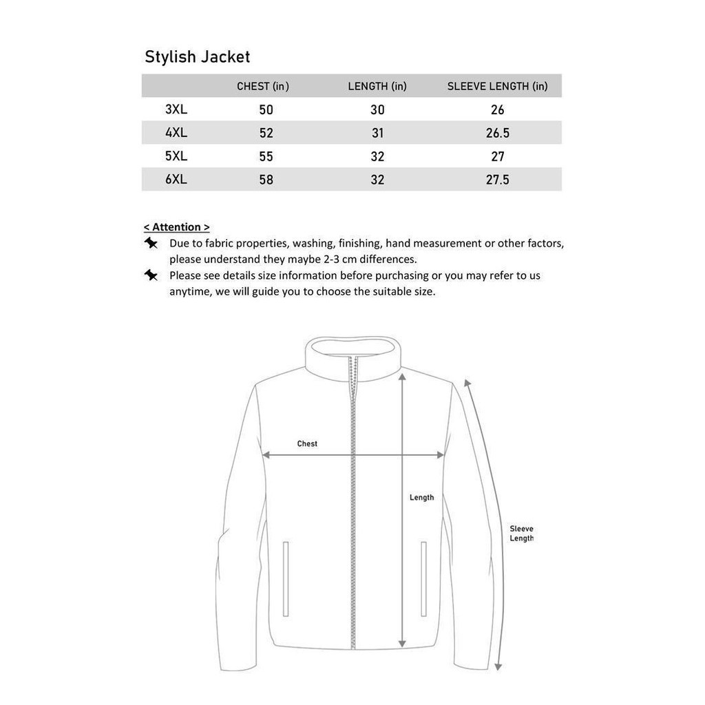 ELGINI E16257 Jaket Bergaya 3XL-6XL | Stylish Jacket | Shopee Malaysia