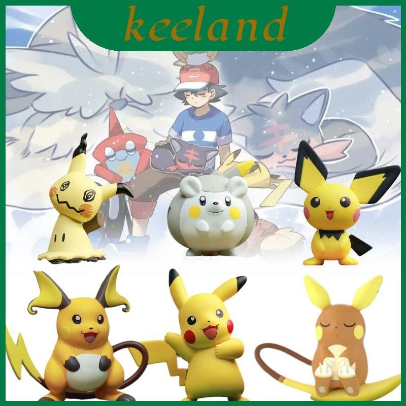 Fun Pokmon Pikachu Desktop Decoration Collectible Figure Gift Set For ...