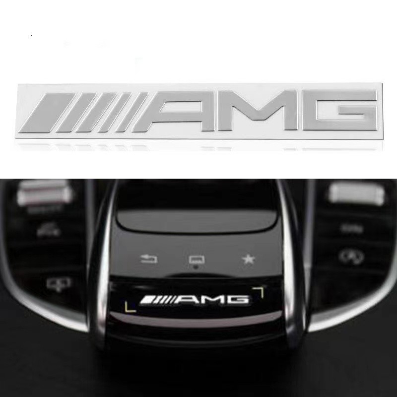 Ready Stock 2pcs Decorative Car Shape Sticker AMG Decorative Logo for ...