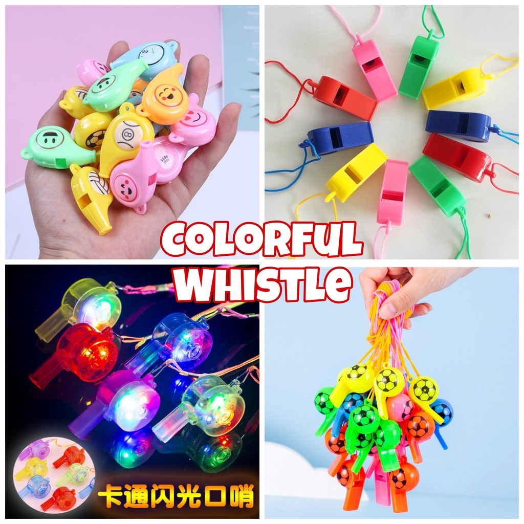 Colorful Plastic Whistle Thick Belt Rope Children Safety Outdoor ...