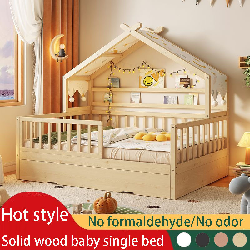 NF Children bed girl princess bed small bed with drag bed guardrail ...