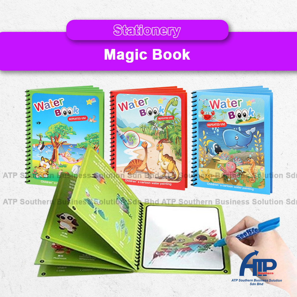 Magic Water Book [1pcs] Kids Children Colouring Book Doddle Book Buku ...