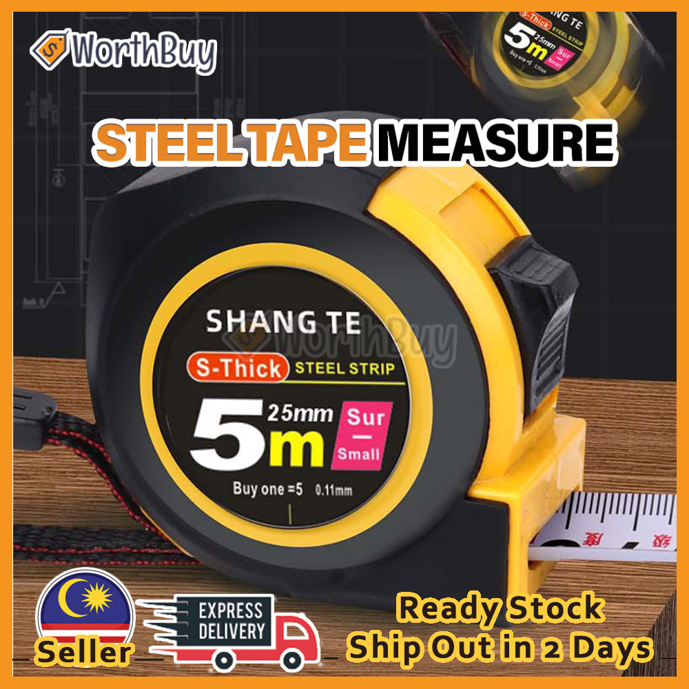 [3M/5M/7.5M/10M] Worthbuy Heavy Duty Steel Measuring Tape Industrial ...