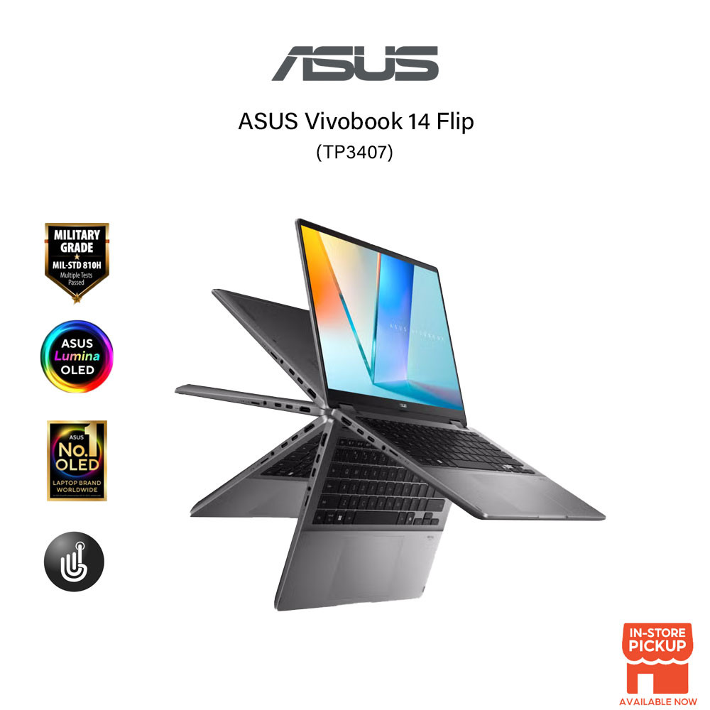 ASUS Vivobook 14 Flip TP3407S-AQL028WS (Intel Core Ultra 7-258V /32GB ...