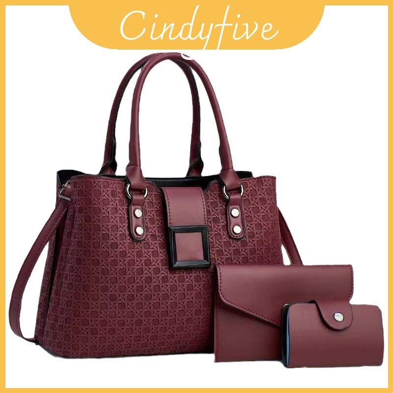 Contemporary Piece Three Women's Handbag Set With Functional Design And ...