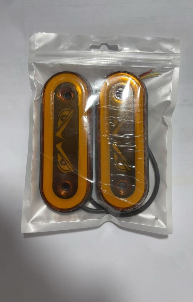 Truck 24v Dynamic demon eye lights Small Yellow Light With LOGO Side ...