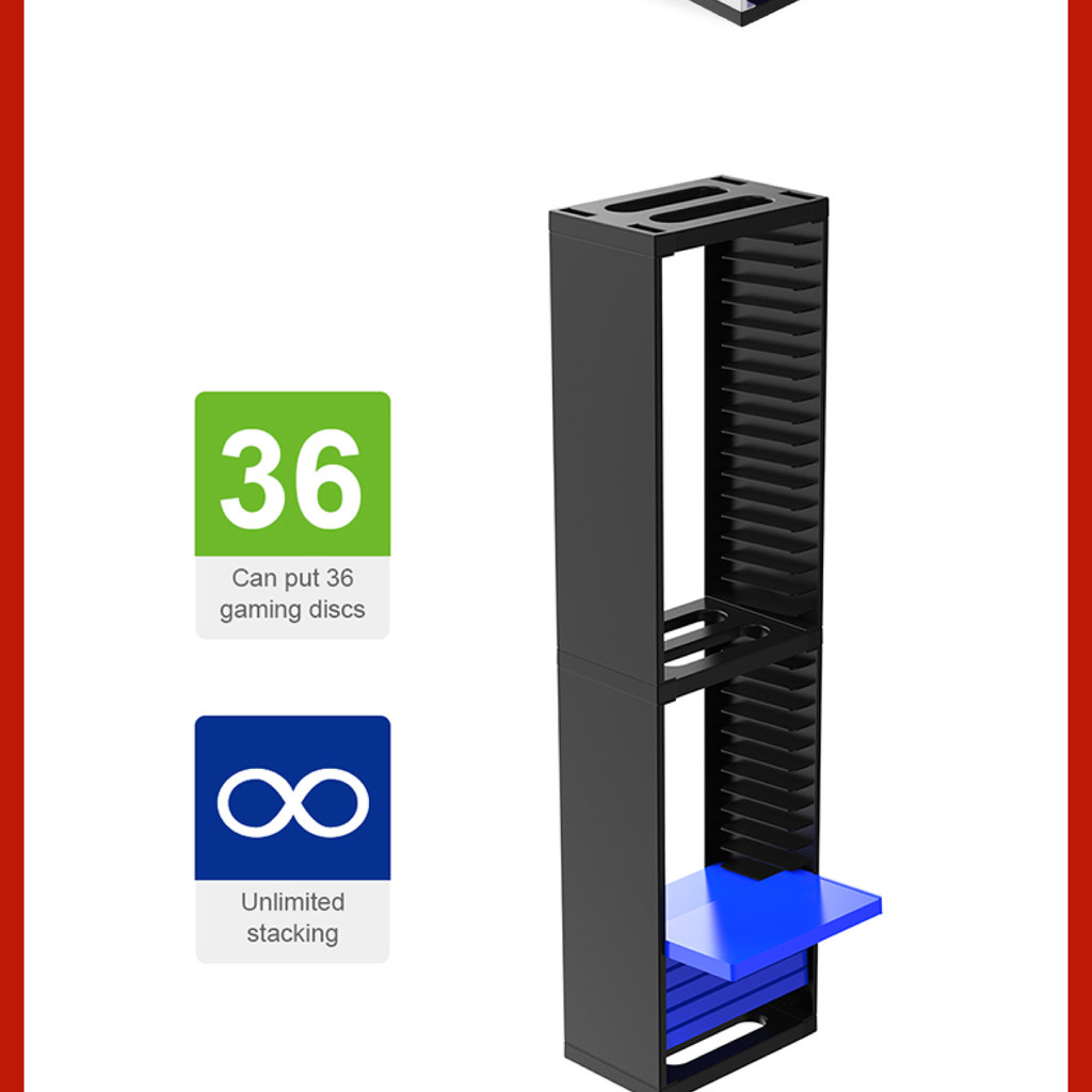 DOBE PS5 Disc Storage Stand 12Slot 18Slot 36Slot for PS4 Xbox Game Disc ...