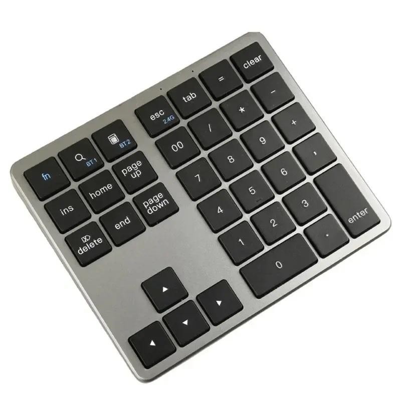 2.4G Bluetooth Number Pad Ultra-thin Wireless Numpad USB Rechargeable ...