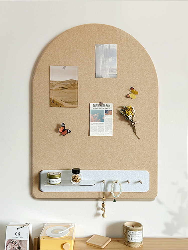 Bulletin Board Photo Wall Message Board Perforation-Free Arch Shelf ...