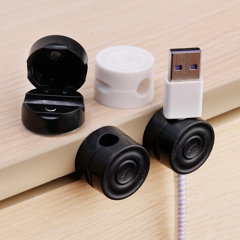 Magnetic Phone Cable Clips - Portable, Self-adhesive - Under Desk ...