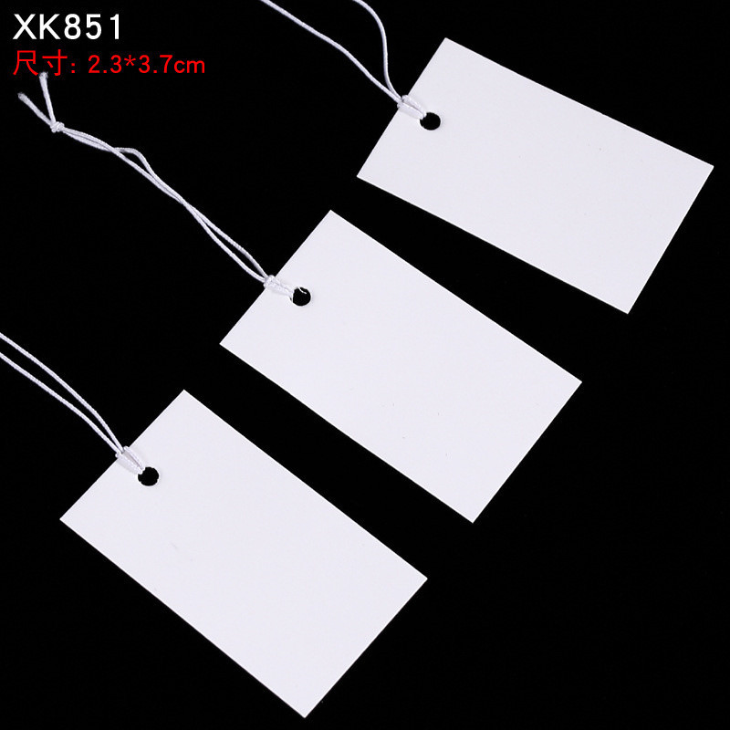 100pcs Jewelry and jewelry small tags DIY blank hanging rope small hang ...