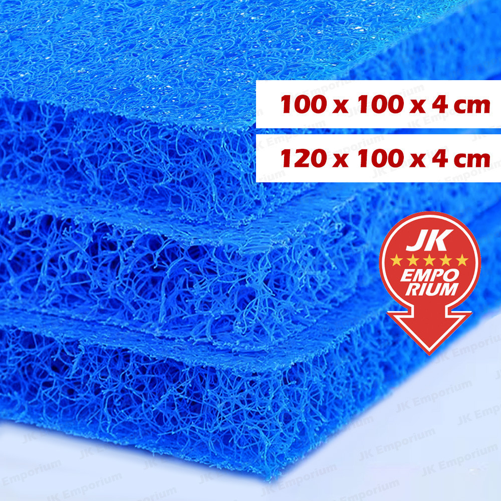 100cm 120cm Fish Pond Hard Bio Filter Mat Blue Media Koi Tank Sponge ...