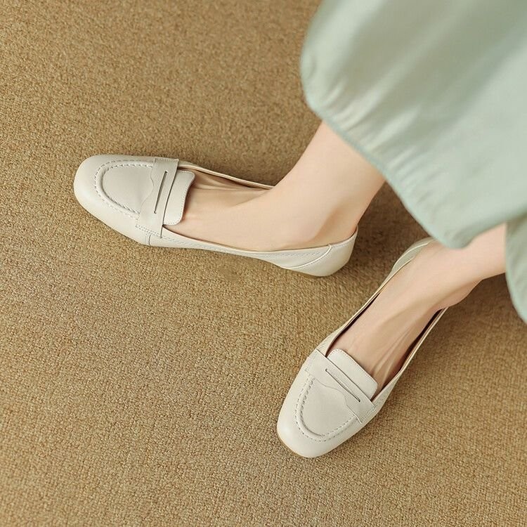 High Heels Women School Season Fashion Black Small Leather Shoes Round ...