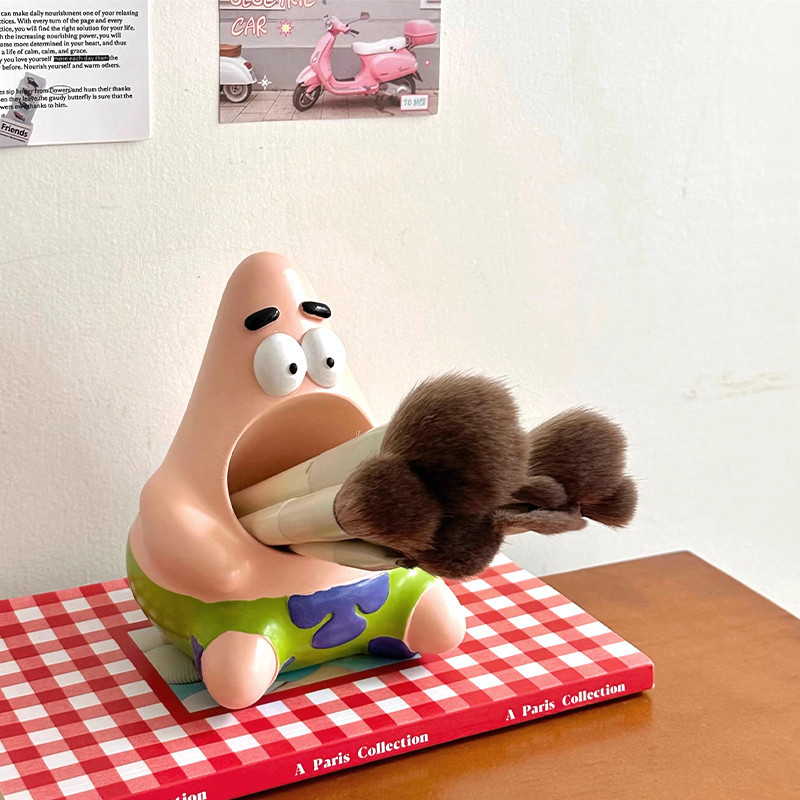 Cute Patrick Star Pen Container Cartoon Multifunction Storage Bucket ...