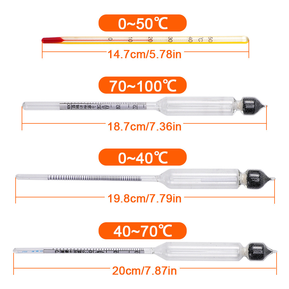 0-100% 3pcs liquid specific gravity meter wine alcohol meter ...