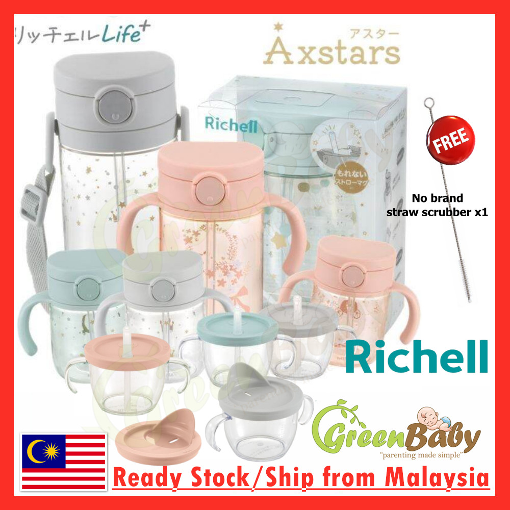 Richell Straw Training Cup 150ml Axstars Tritan de Drinking Cup 150ml ...