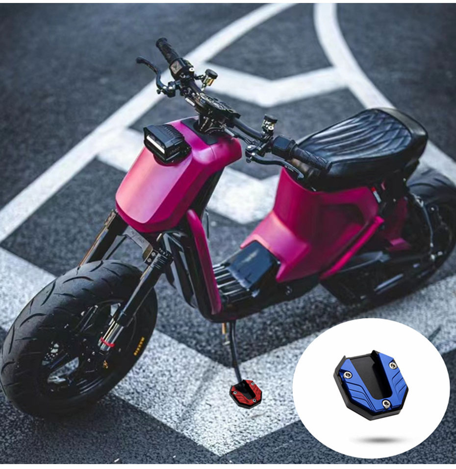 SEMETAL Anti Slip Motorcycle Side Stand Universal Kick Stand Cover ...