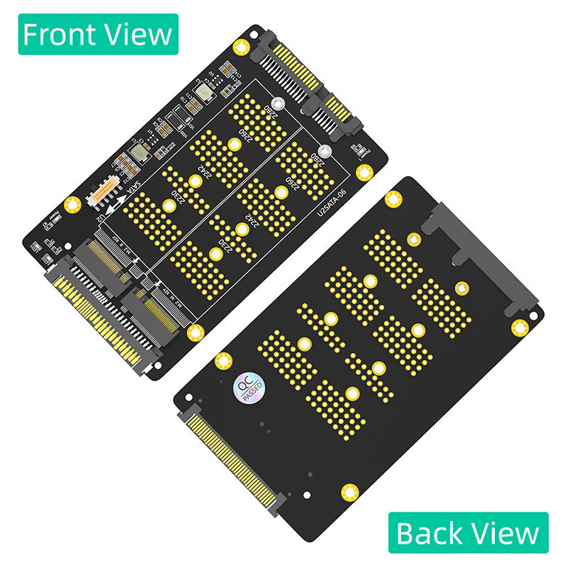 M2 SSD Adapter M.2 NVME M Key to U.2 SFF-8639 M.2 SATA B Key to SATA2.0 ...
